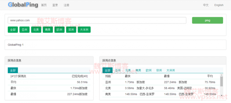 GlobalPing 国际版超级 PING 提供六大洲 30+节点-魏艾斯笔记